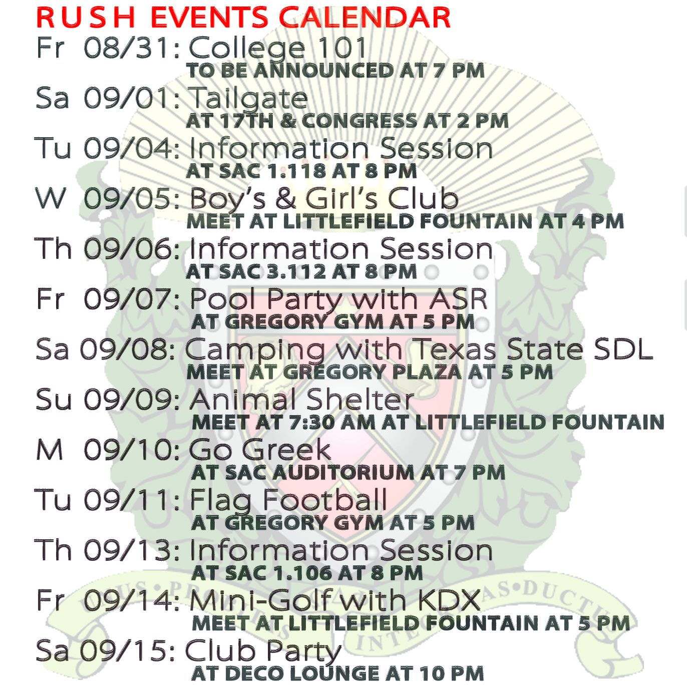 Rush ODPhi Fall 2012 - Make An Impact